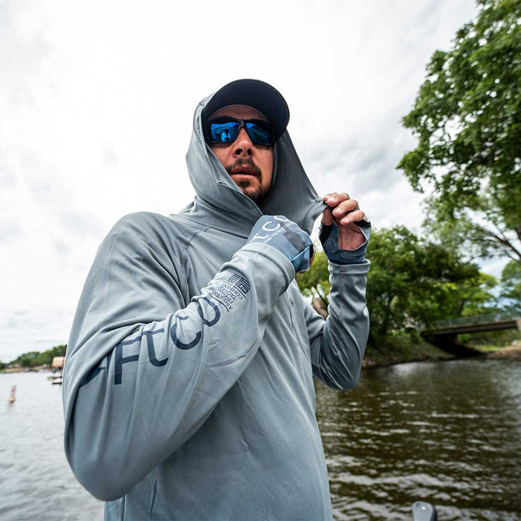 Jason Christie's Hooded LS Bass Fishing Performance Shirt | AFTCO