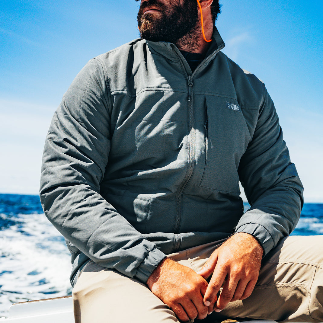 Crosswind Insulated Fishing Puffer Jacket | AFTCO